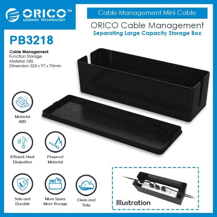 Jual ORICO CABLE MANAGEMENT MINI CABLE BOX FOR SURGE PROTECTOR - PB3218 ...