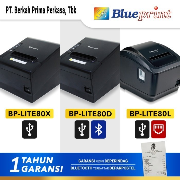 Jual Printer Thermal Kasir Parkir Dekstop Blueprint 80 Mm | Shopee ...
