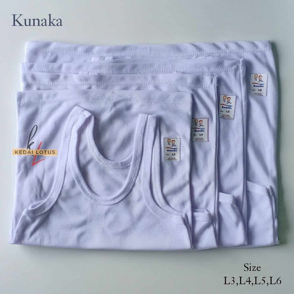 Jual BR5 KL1 KAOS DALAM ANAK ABG KUNAKA POLOS PUTIH /SINGLET ANAK ...