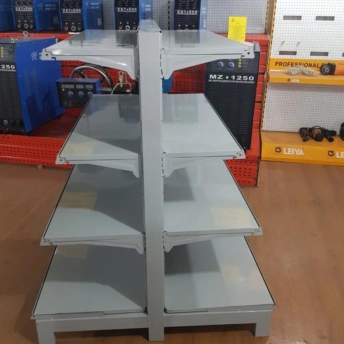 Jual Rak Besi 2 Sisi 4 Susun 100 X 100 X 136 Cm Serbaguna Lemari Besi ...