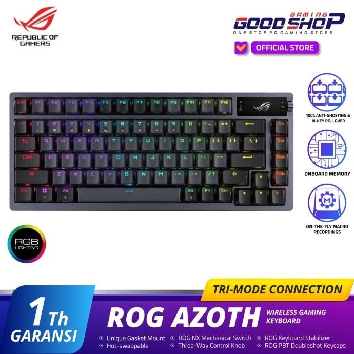 Jual Asus ROG Azoth 75% Tri-Mode Connection - Gaming Keyboard | Shopee ...