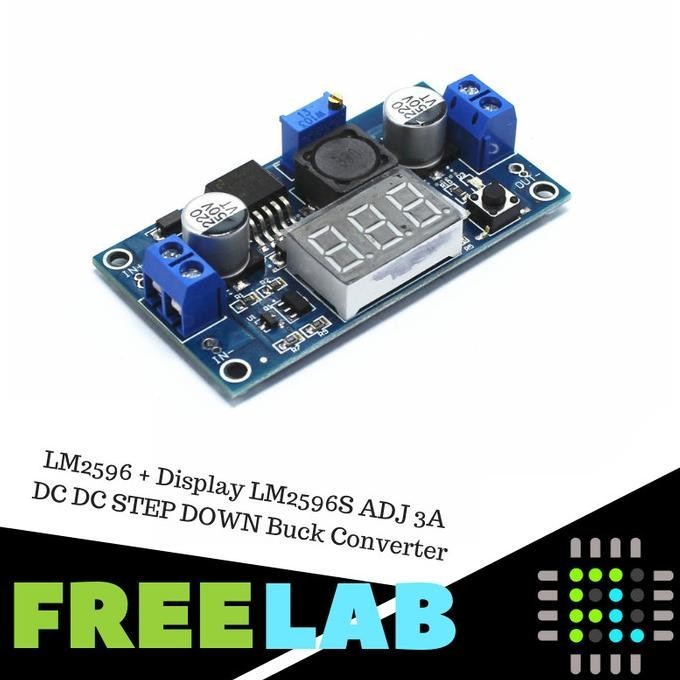 Jual LM2596 + Display - LM2596S ADJ 3A DC DC STEP DOWN Buck Converter | Shopee Indonesia