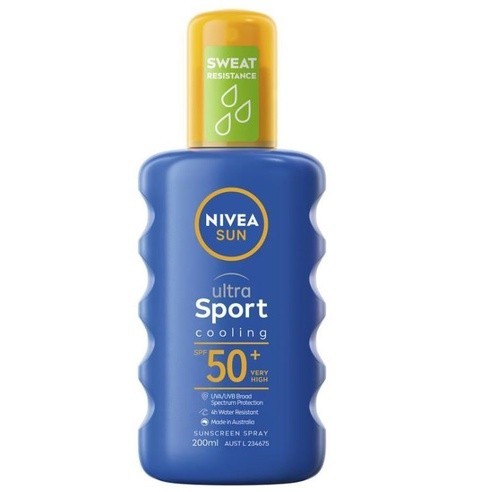 Jual NIVEA Sun Ultra Sport Cooling SPF50+ Sunscreen UVA UVB Spray 200ml ...
