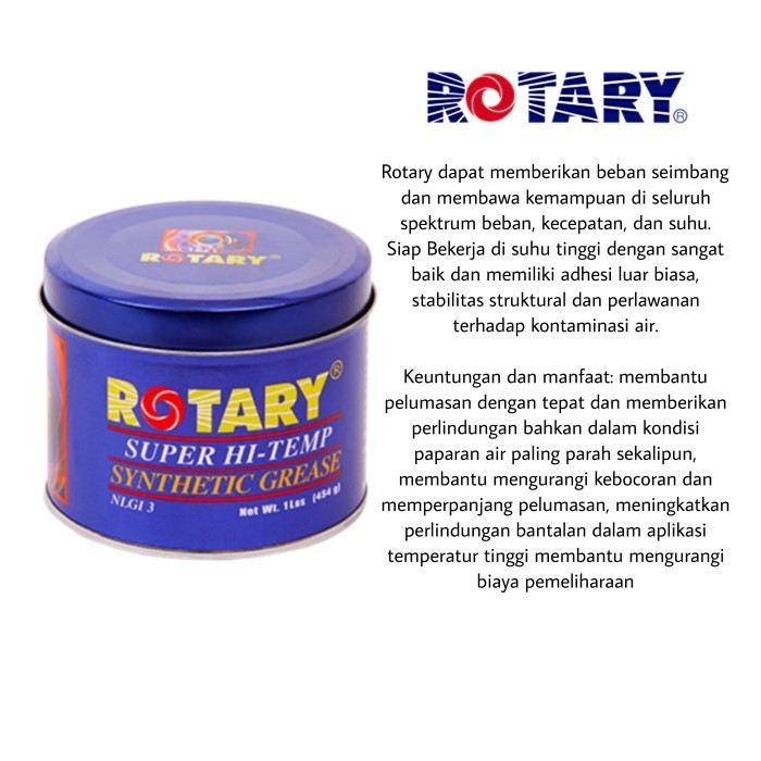 Jual ROTARY GREASE GEMUK SUPER HI TEMP SYNTHETIC 454 G | Shopee Indonesia