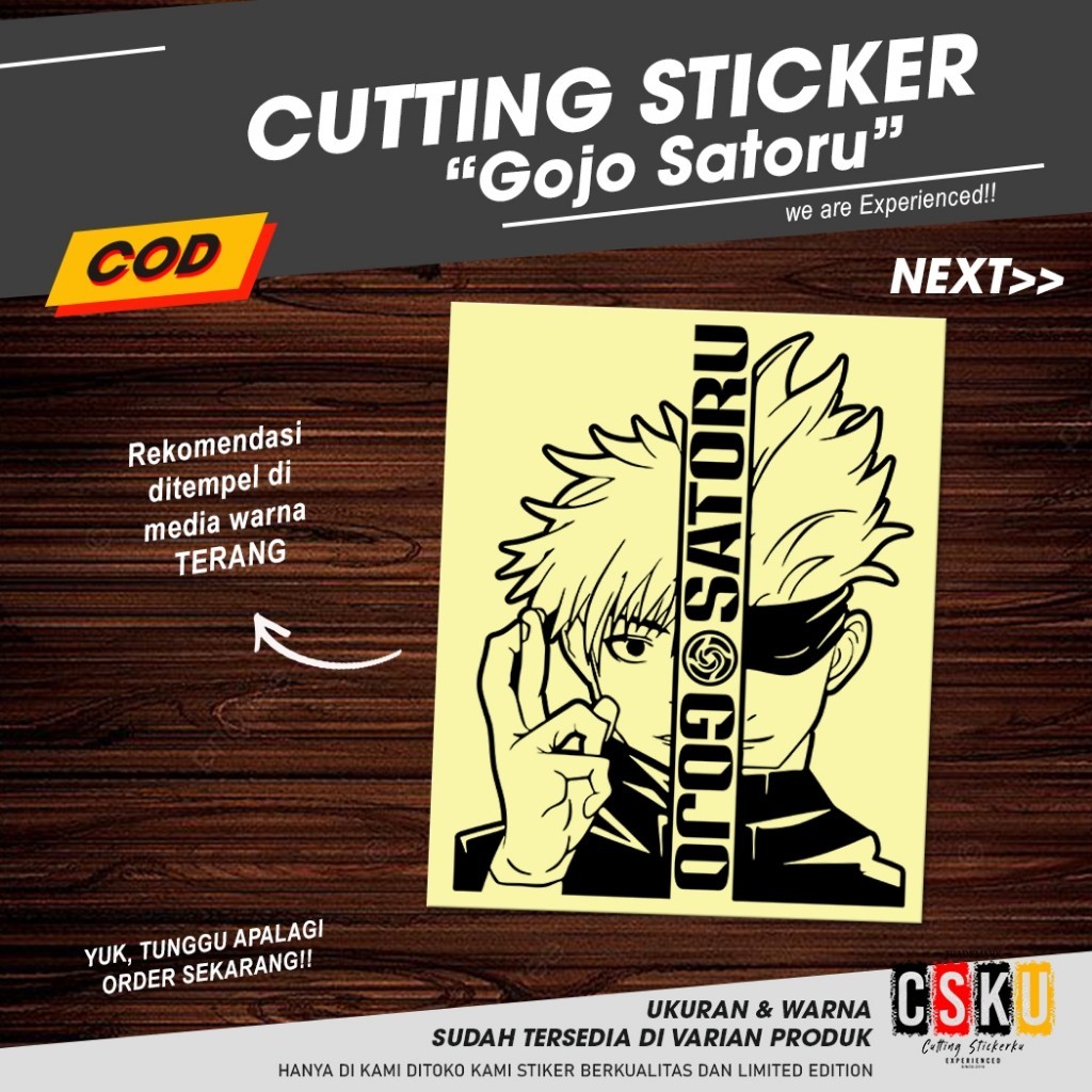 Jual Cutting Stiker Gojo Satoru Variasi Motor Mobil Sticker Anime ...