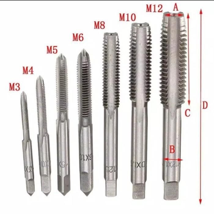 Jual MATA TAP SET 8 PCS, HAND DRILL TAP, MATA BOR PEMBUAT ULIR DRAT BAUT | Shopee Indonesia