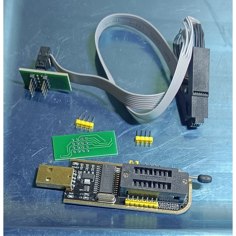 Jual (153) CH341A USB Programmer & SOP Clip Adapter EEPROM BIOS FLASH ...