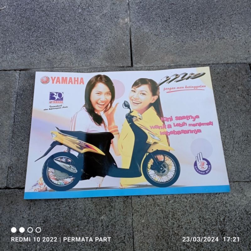 Jual BROSUR MIO SPORTY 5TL BROSUR YAMAHA MIO KUNING 2004 04 MIO BIRU ...