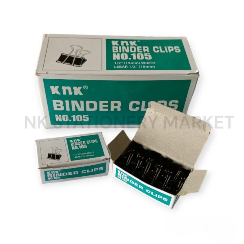 Jual Binder clip no 5 KNK / binder clip kecil / penjepit kertas kecil ...