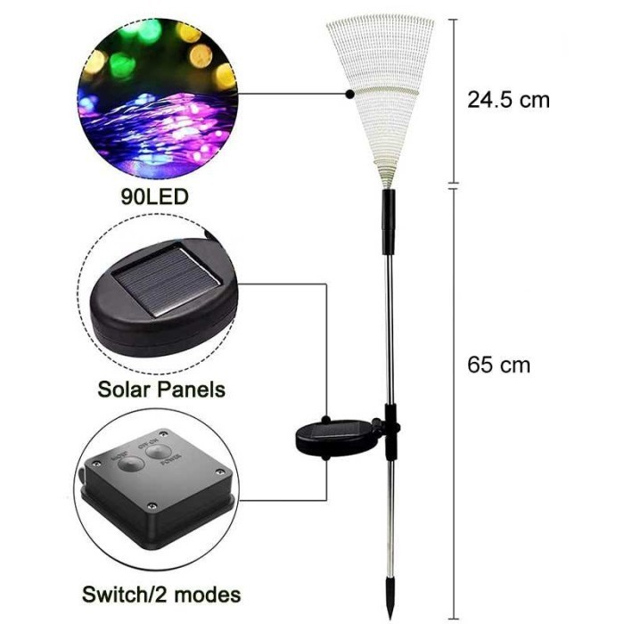 Jual Lampu LED Hias Taman Tenaga Surya Solar Cell Kembang Api Tancap ...