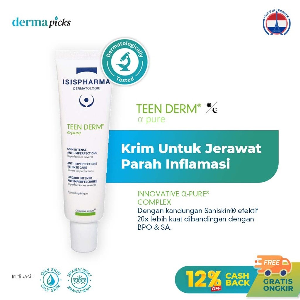Jual Teen Derm Alpha Pure ISISPHARMA 30ml - krim jerawat berat ...
