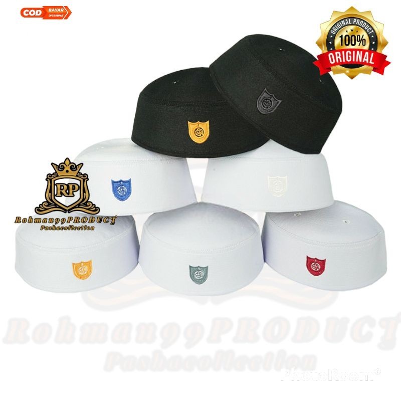 Jual Peci Kopiah /Peci Malaysia Terompah Logo Hitam Putih Polos Anak Dewasa Kopiah Haji | Shopee ...