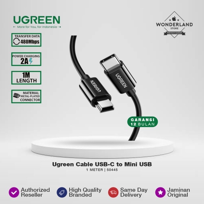 Jual Ugreen Kabel USB-C To Mini USB 5pin Hardisk/Kamera/Printer/Audio ...