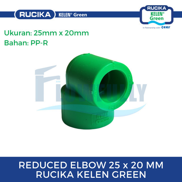 Jual REDUCER ELBOW 25 x 20 MM PPR RUCIKA GREEN WAVIN TIGRIS REDUCING ...