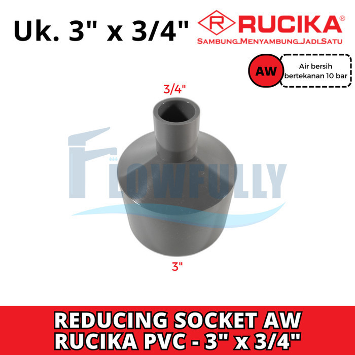 Jual REDUCING SOCKET AW 3 x 3/4 inch RUCIKA PVC VERLOP SOK REDUCER TS ...