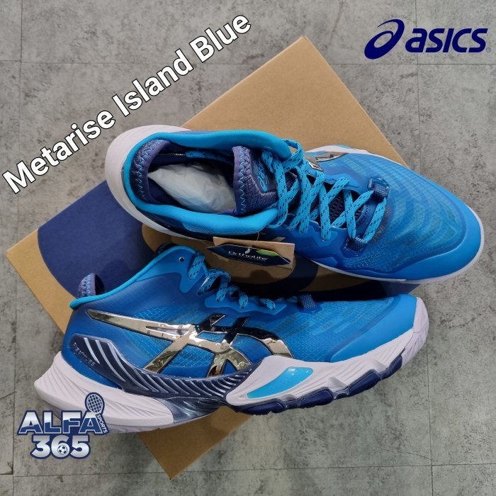 Jual Sepatu Voli Asics Metarise 2023 ISLAND BLUE/PURE SILVER -ls01 ...