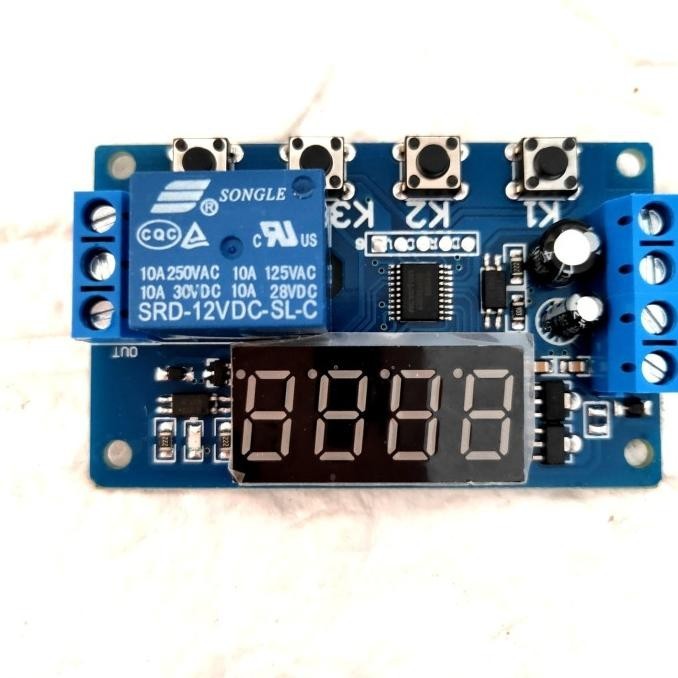 Jual modul timer timmer 4 digit digital seven segmen timer 0.01 timer ...