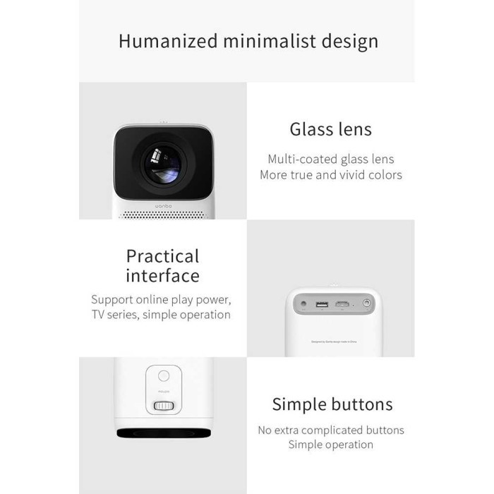 Jual Proyektor Mini Home Projector Android 1080P 5000 Lumens Wanbo T2 ...