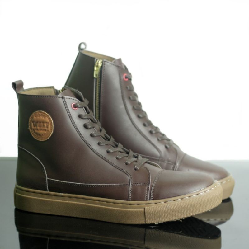 Jual SULTAN FOOTWEAR - Tidore Series | Sepatu Boots Pria Sneakers High Kulit Asli | Shopee Indonesia