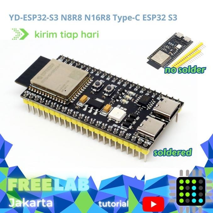 Jual TERBARU - YD-ESP32-S3 N8R8 N16R8 ESP32 S3 DevKit Type C ESP32-S3 ...