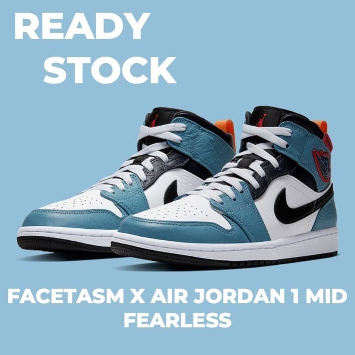 Jual Facetasm X Air Jordan 1 Mid Fearless | Shopee Indonesia