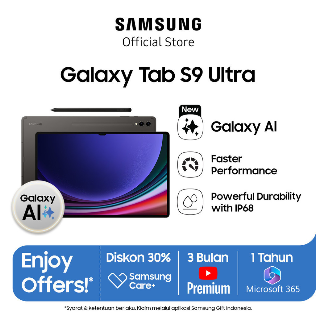 Jual Samsung Galaxy Tab S9 Ultra 12/512GB - Graphite, Galaxy AI ...