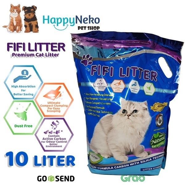 Jual FIFI CAT LITTER BLUE 10L PREMIUM PASIR GUMPAL RAMAH LINGKUNGAN ...