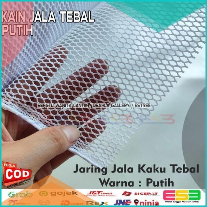 Jual Bahan Jala Tebal Kaku Kain Jaring Lapisan 100 x 150 cm Meteran ...