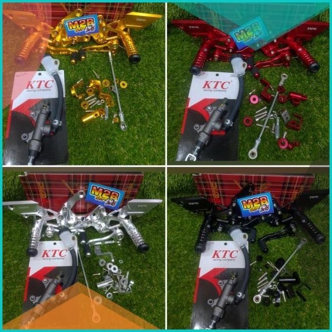 Jual Underbone footstep CNC LIPAT EMC + master rem Ktc Ninja 250 fi 300 ...