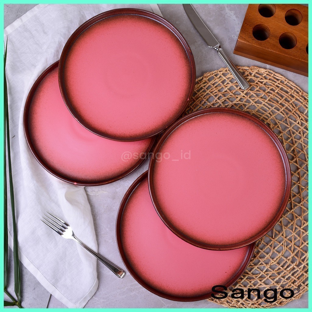 Jual SANGO Set Piring Makan Stackable Rustic Pink (Isi 4) Hampers ...