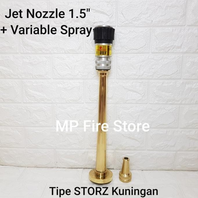 Jual FIRE JET NOZZLE PEMADAM STORZ 1.5 Inch GOLD + VARIABLE SPRAY FOG | Shopee Indonesia