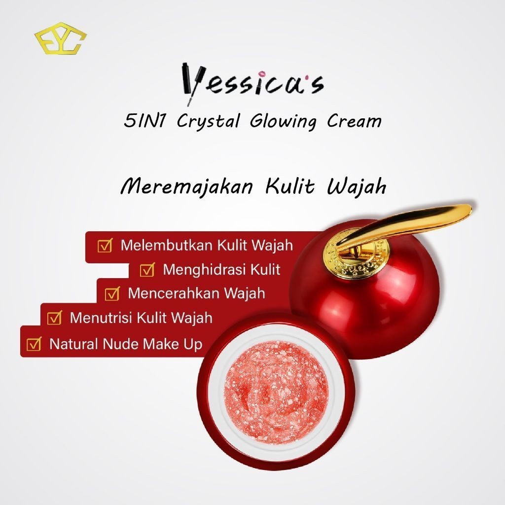 Jual YESSICA 5IN1 Crystal Glowing Cream/Goat Milk Moisturizer/Sleeping ...