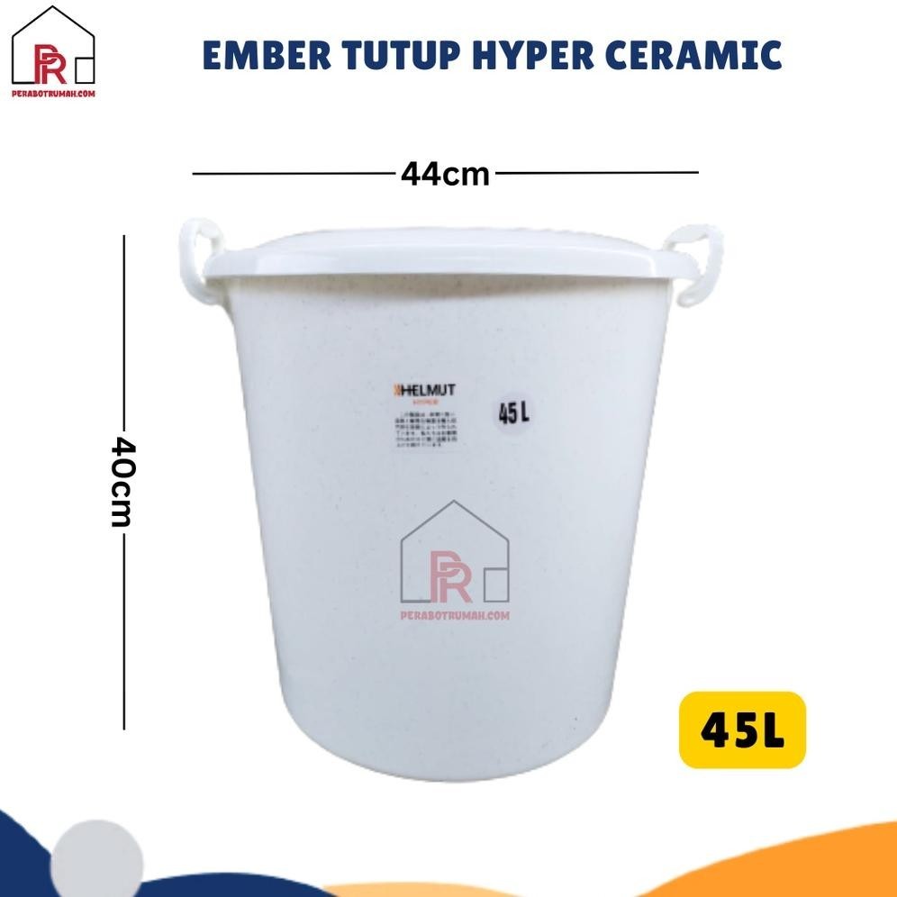 Jual Promo Akhir Tahun Ember Tutup Hyper Ceramic Putih / Ember 45L / Ember Plastik Tebal / Bak ...