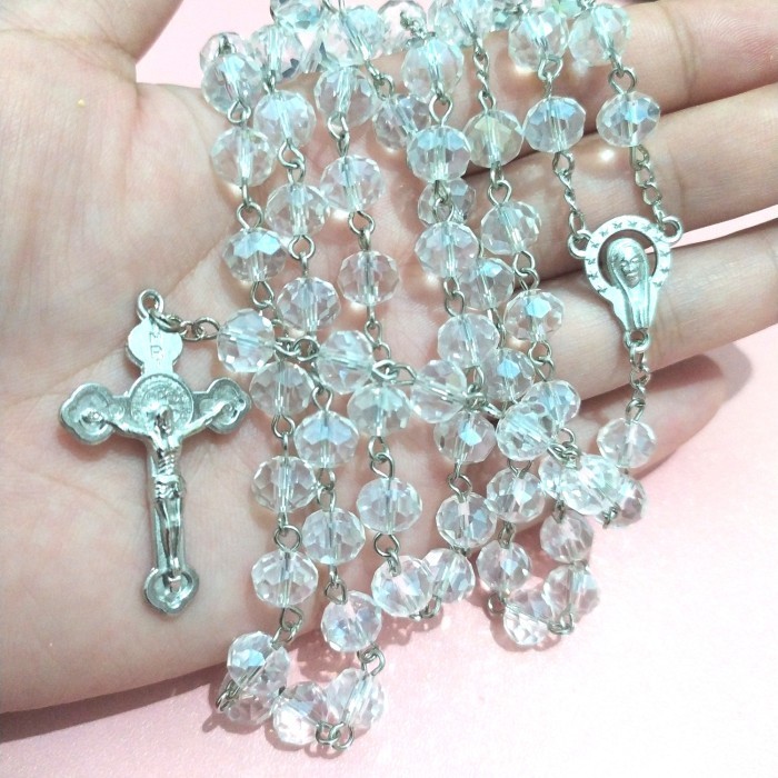 Jual Mayu Rosario Doa Bapa Kami Kristal Bening/ 77 Rosario Doa Bapa Kami Krista | Shopee Indonesia