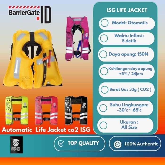 Jual Inflatable Life Jacket Pelampung Co2 Automatic With Stiker ...