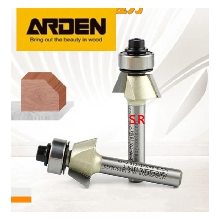 Jual MATA ROUTER/ PROFIL SIKU 15 DERAJAT CHAMFER/ BEVEL TRIM BIT ARDEN ...