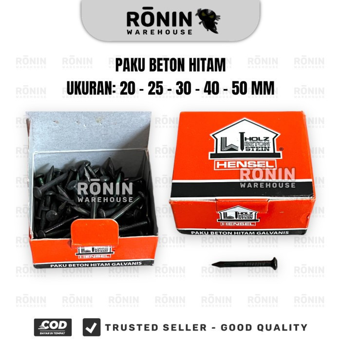 Jual HENSEL Paku Beton Hitam 20 25 30 40 - 120 mm Tembok Dinding ...