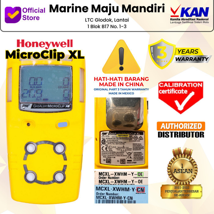 Jual Sertifikat Kan Multi Gas Detector Honeywell Bw Microclip Xl Ori ...