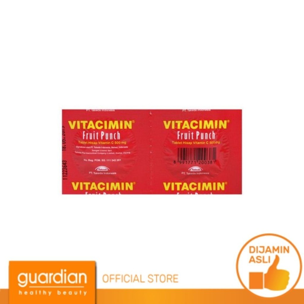 Jual Vitacimin Fruit Punch Strip 2 Tablet | Shopee Indonesia