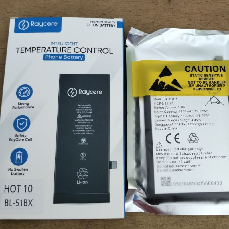 Jual Baterai Raycore INFINIX BL-51BX Hot 10/Hot 11/Note 8 Batt LI-ON ...