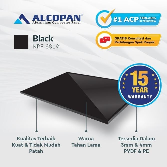 Jual ACP Alcopan 3mm PE indoor - aluminium composite panel | Shopee ...