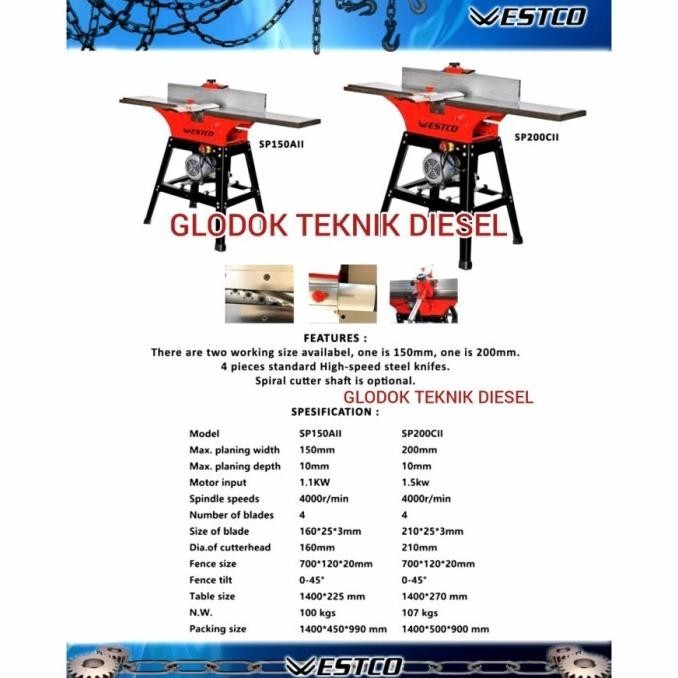 Jual Westco Mesin Wood Jointer 6 Inch / 6" Kualitas Terbaik | Shopee ...