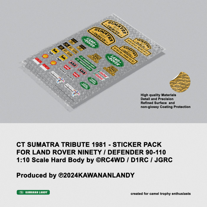 Jual STICKER CAMEL TROPHY RC ADVENTURE 1/10 LAND ROVER D90 D110 SERIES ...