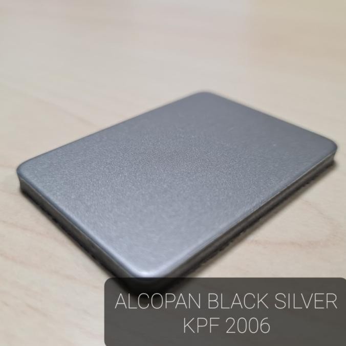 Jual ACP aluminium composite panel Alcopan Black Silver PE 4mm | Shopee ...