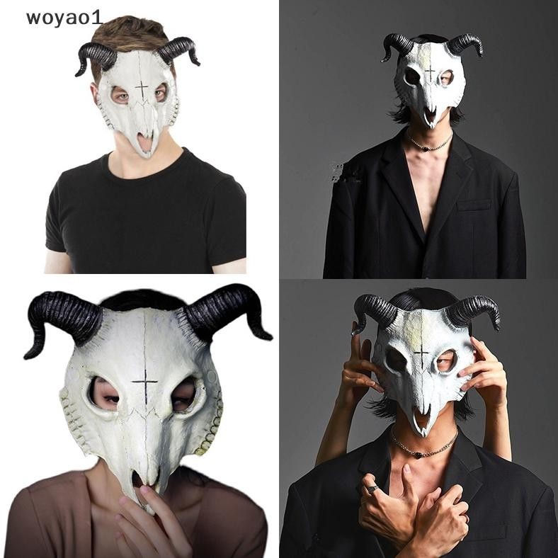 Jual BDC Topeng Busa PU Tengkorak Domba/ Topeng Tanduk Ram Kambing ...