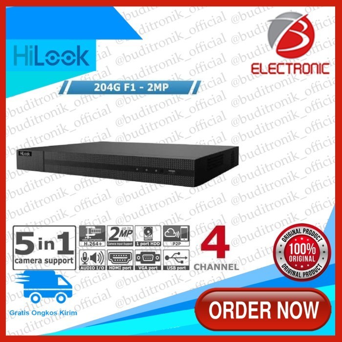 Jual Dvr Hilook Hikvision 4Ch / 4 Channel 1080P Dvr-204G-F1 | Shopee ...