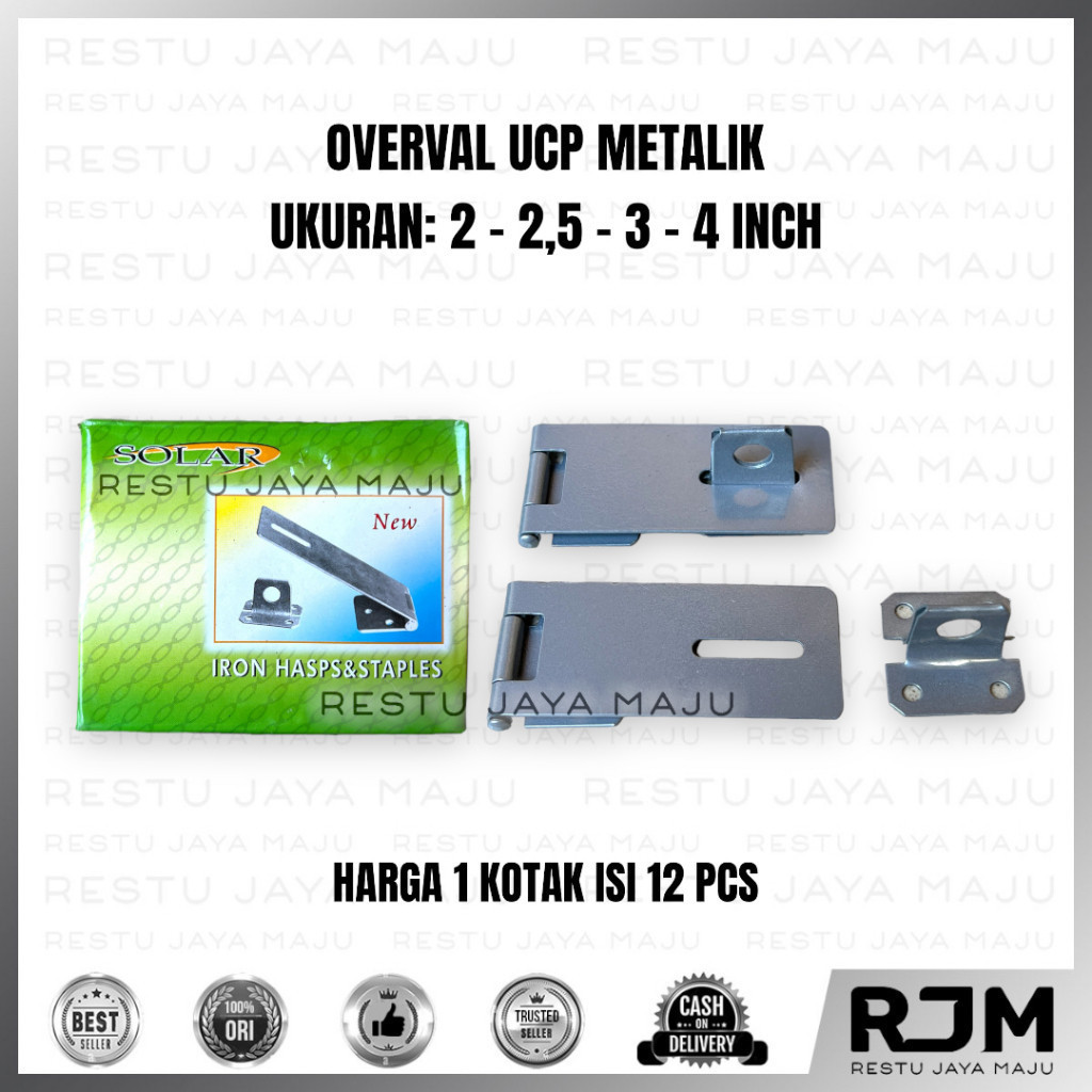 Jual [12 pcs] SOLAR Overval UCP Metalik 2 2,5 3 4 inch Cantolan Kunci ...