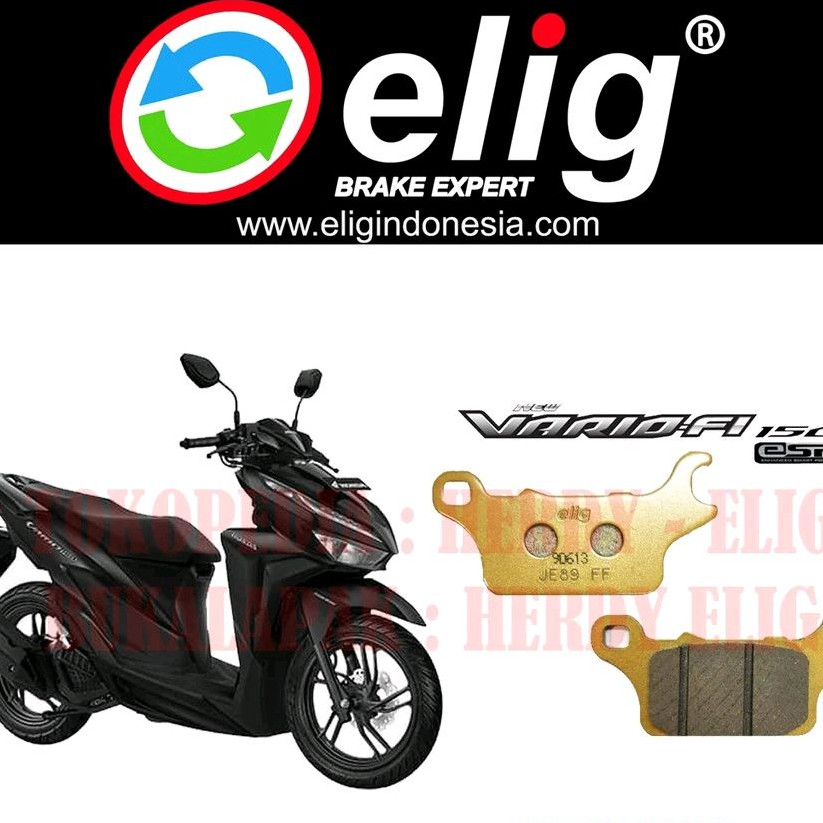 Jual FRONT BRAKE PADS VARIO150 KAMPAS REM DEPAN ELIG CERAMIC EM381 HONDA VARIO 150 2018 KEATAS ...