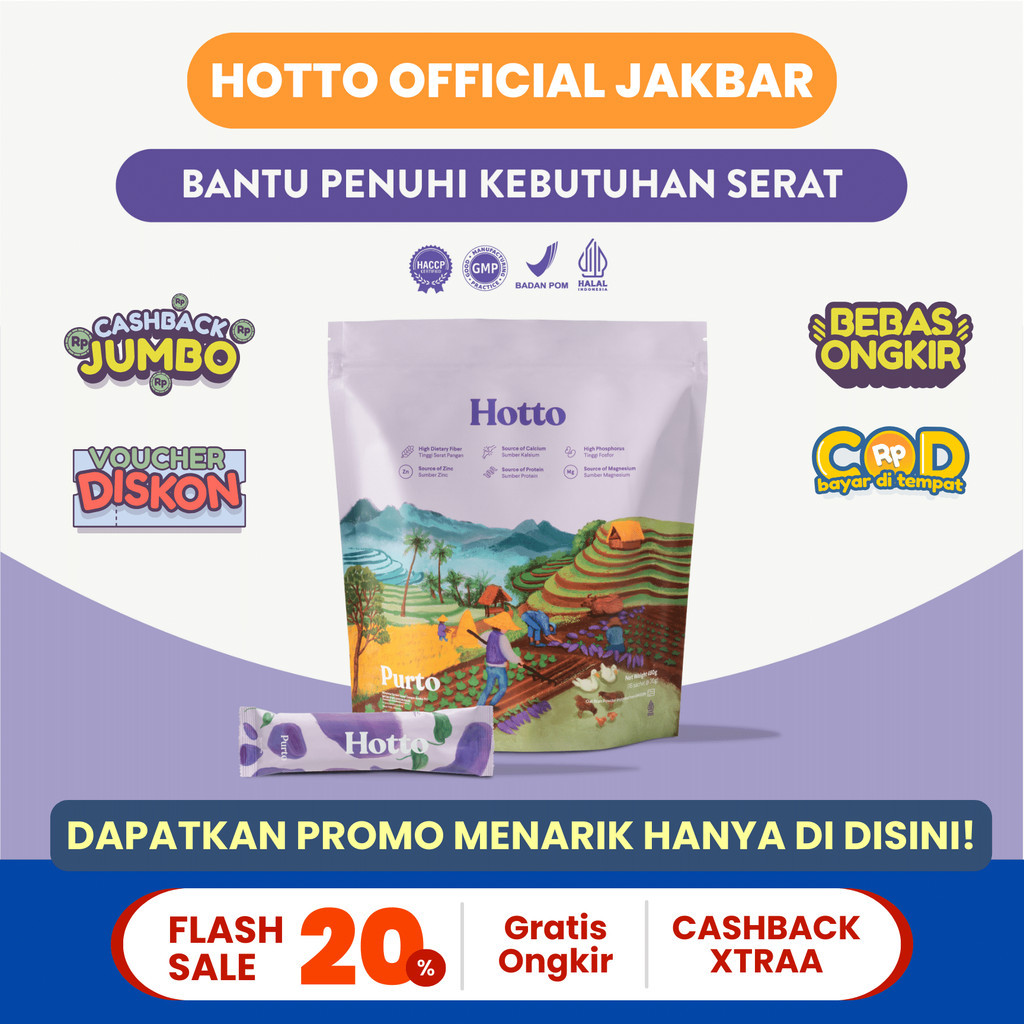 Jual Official Store HOTTO PURTO Minuman Multigrain Original 100% BPOM ...