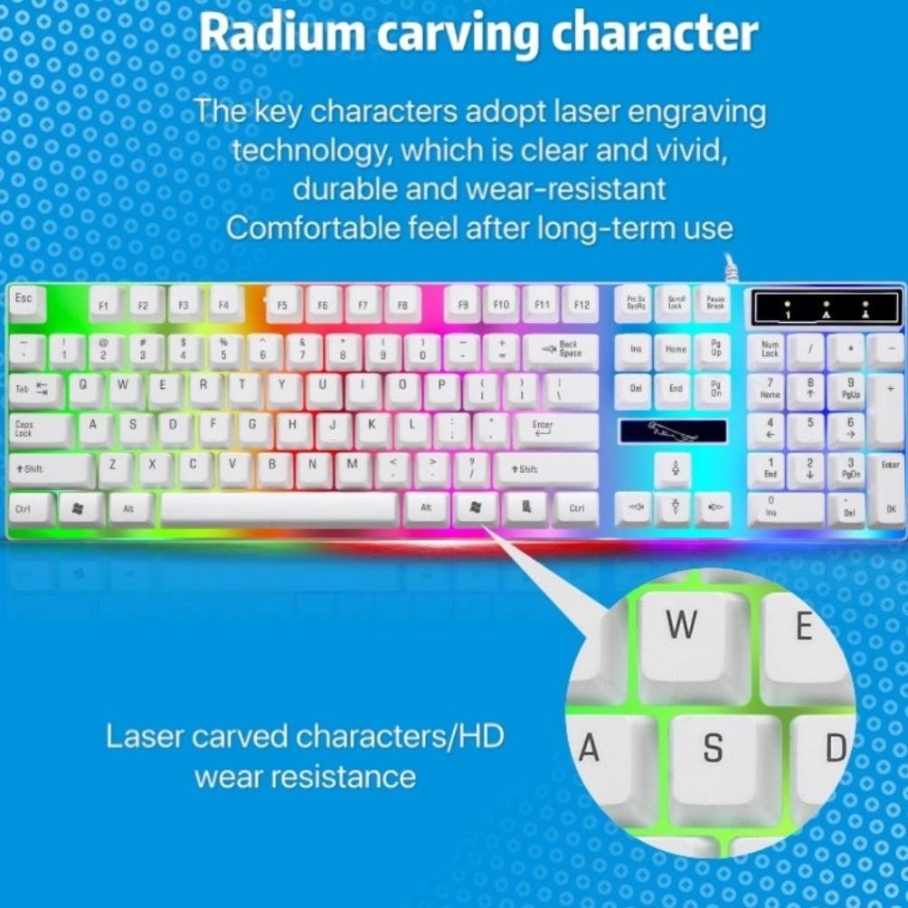 Jual KEYBOARD GAMING QUINTON T350 RGB WIRED KEYBOARD AND MOUSE COMBO ...